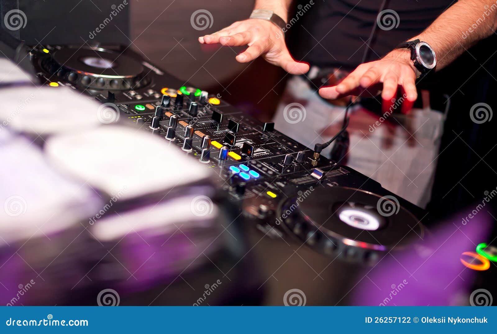 Dj mixing stock photo. Image of disco, night, clubbing - 26257122