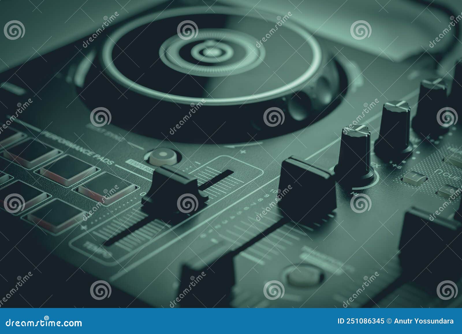 DJ Mixing Controller Connecting To Laptop and Tablet Using USB Cable ...