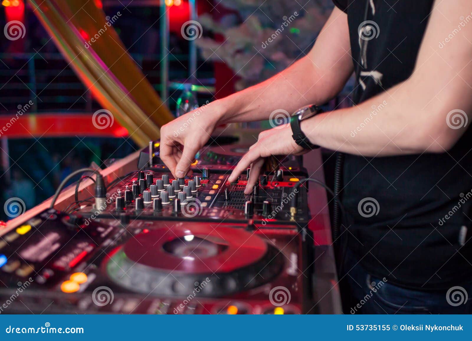 DJ mixing music stock image. Image of pair, entertainment - 53735155