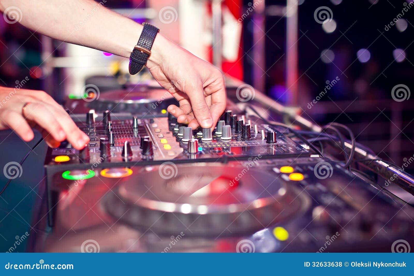 Dj mixing stock photo. Image of nightclub, entertainment - 32633638