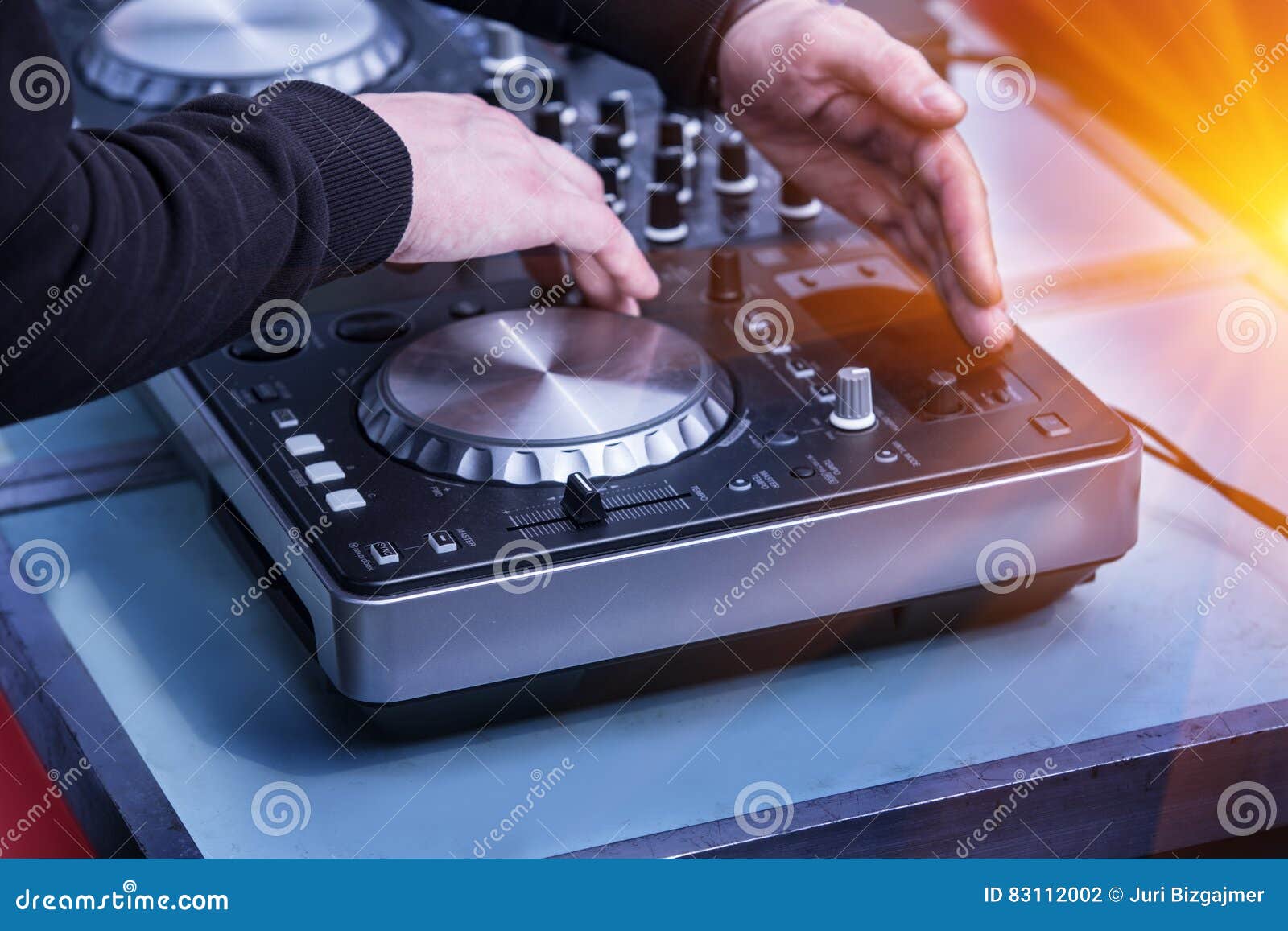 DJ music controls panel stock photo. Image of electric - 83112002