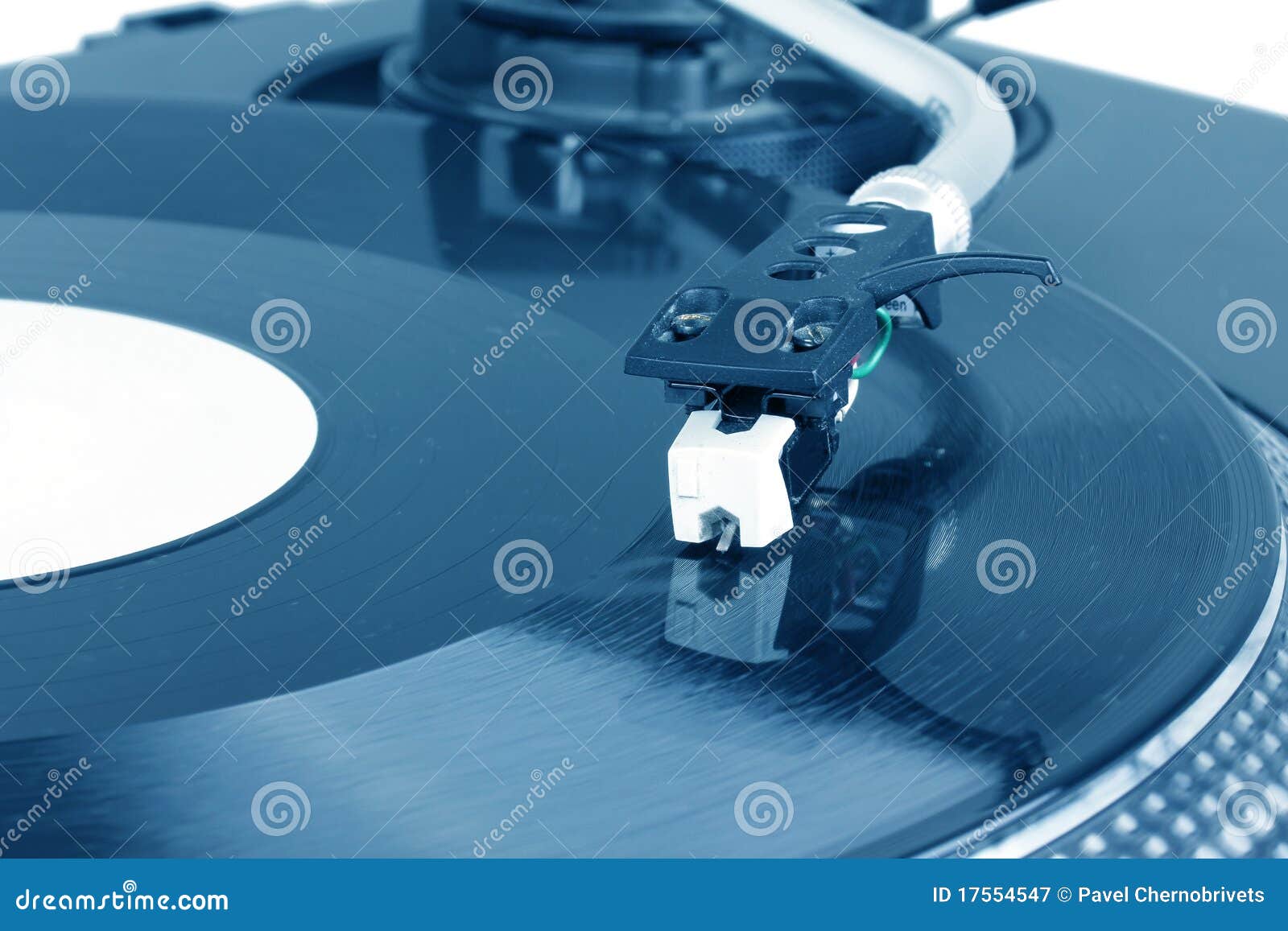 Dj Needle on Spinning Turntable Stock Image - Image of disk, pitch ...