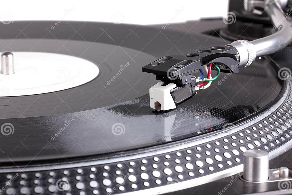 Dj needle on turntable stock photo. Image of disco, disc - 14673090