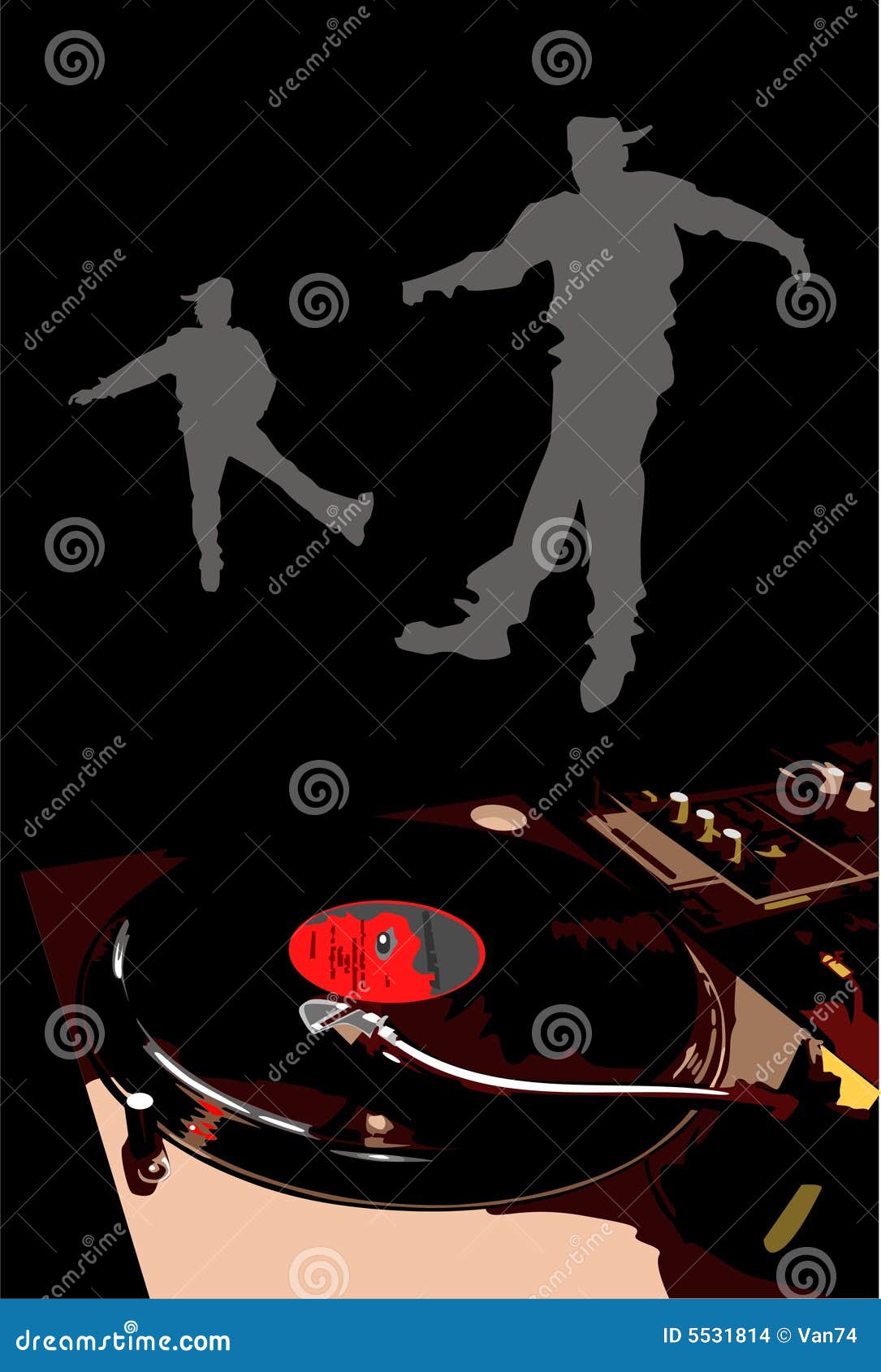 Dj party stock vector. Illustration of design, artist - 5531814