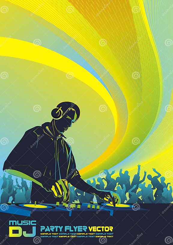 DJ Party Background stock vector. Illustration of patterns - 9272801