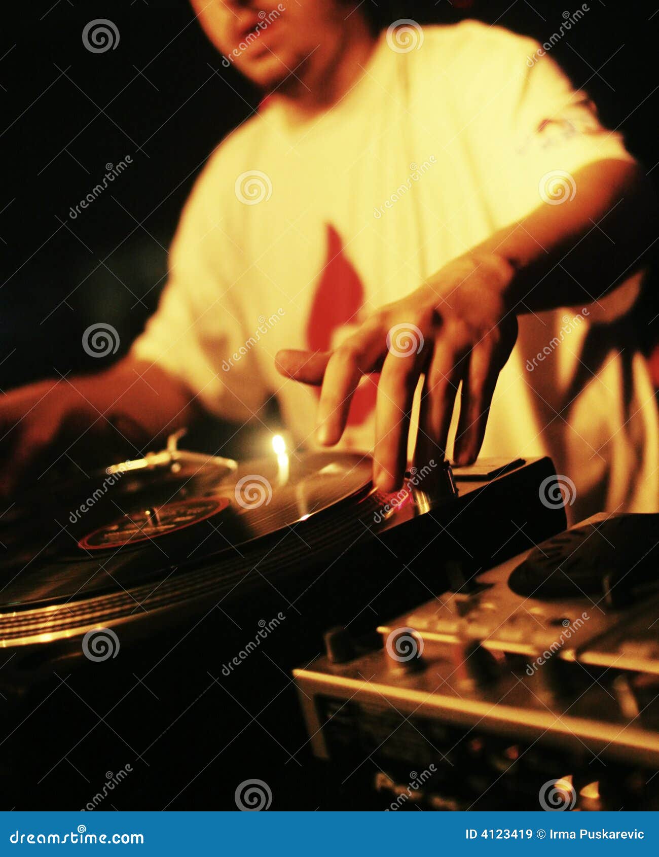 Dj performance stock image. Image of effort, form, female - 4123419