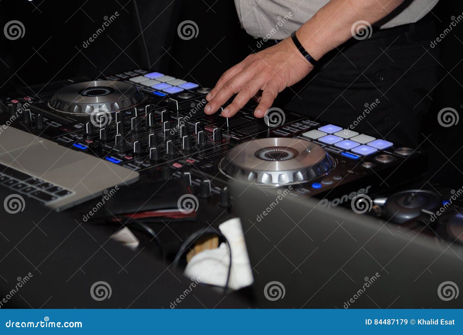 Dj stock image. Image of equipment, nightlife, concert - 84487179