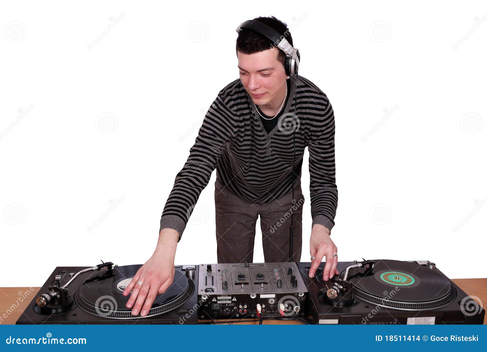 Dj play music stock photo. Image of expression, beat - 18511414
