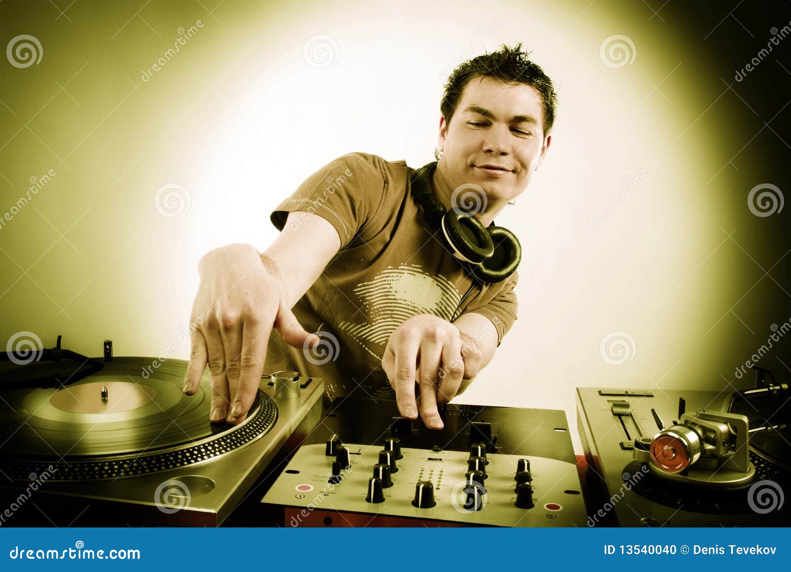 Dj playing stock photo. Image of black, house, life, mixing - 13540040