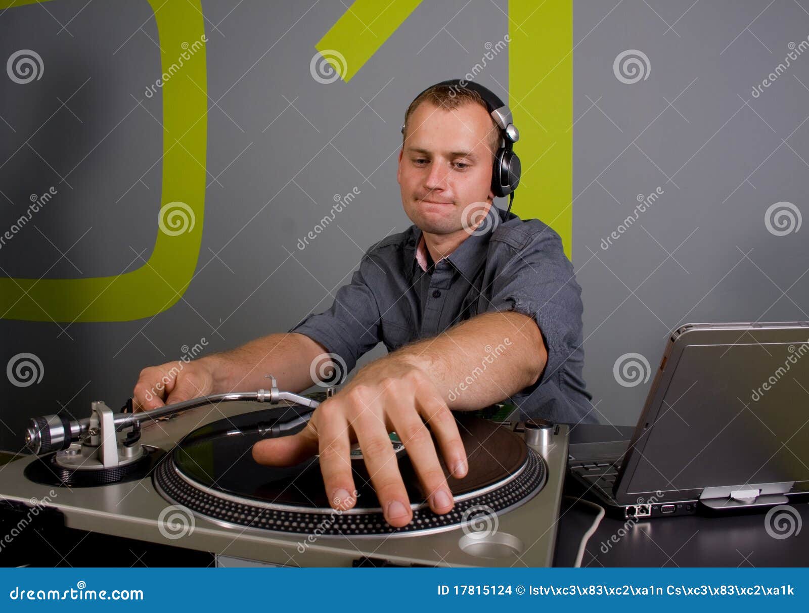 Dj playing stock photo. Image of disco, music, laptop - 17815124