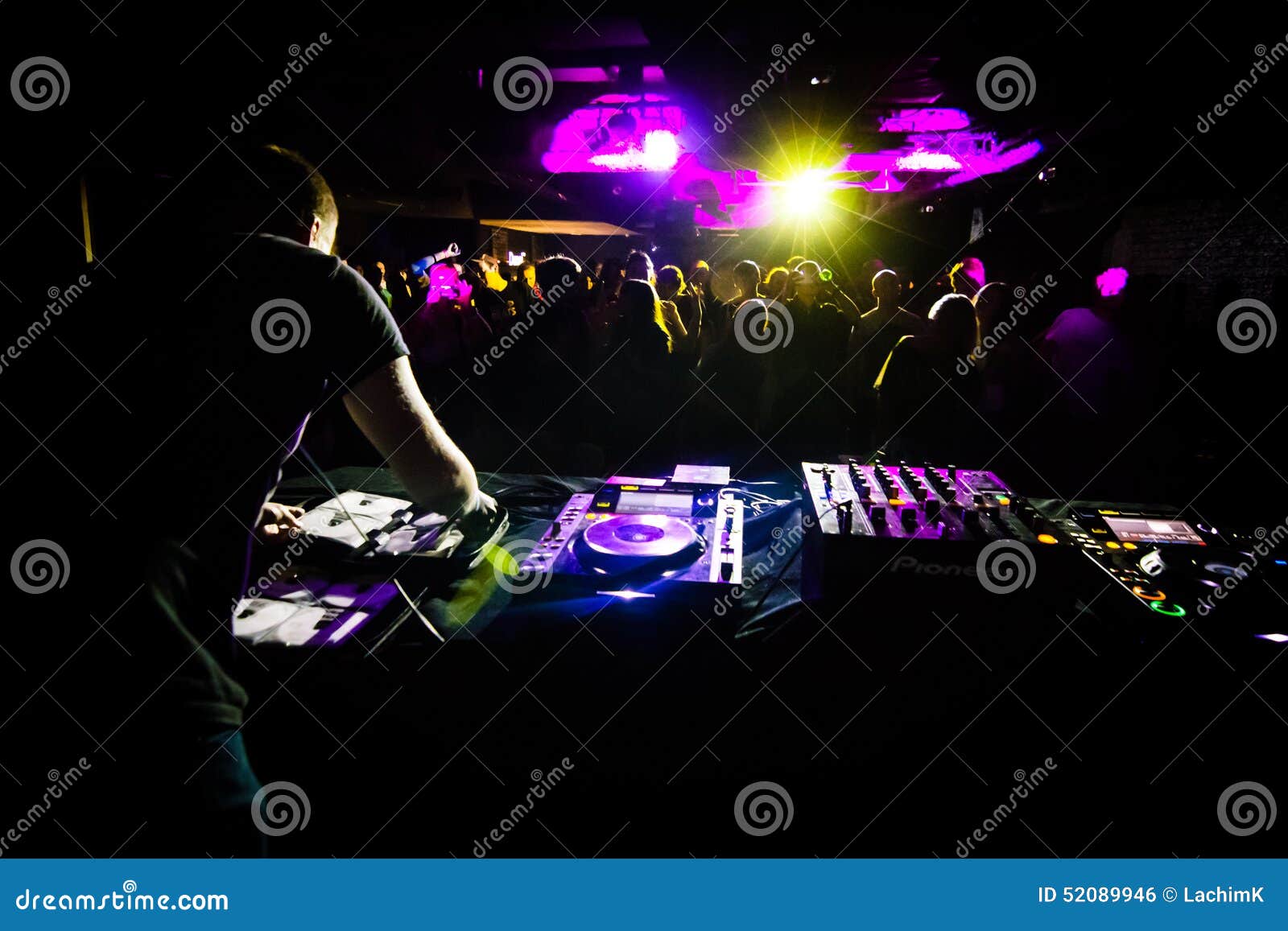 DJ Playing in a Club editorial photo. Image of back, club - 52089946