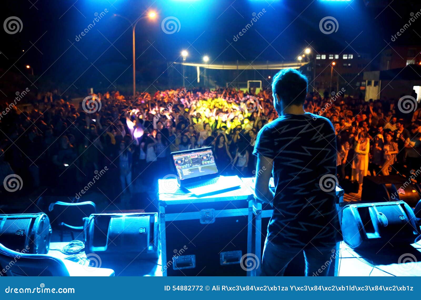 DJ Playing in a Club editorial photography. Image of beat - 54882772