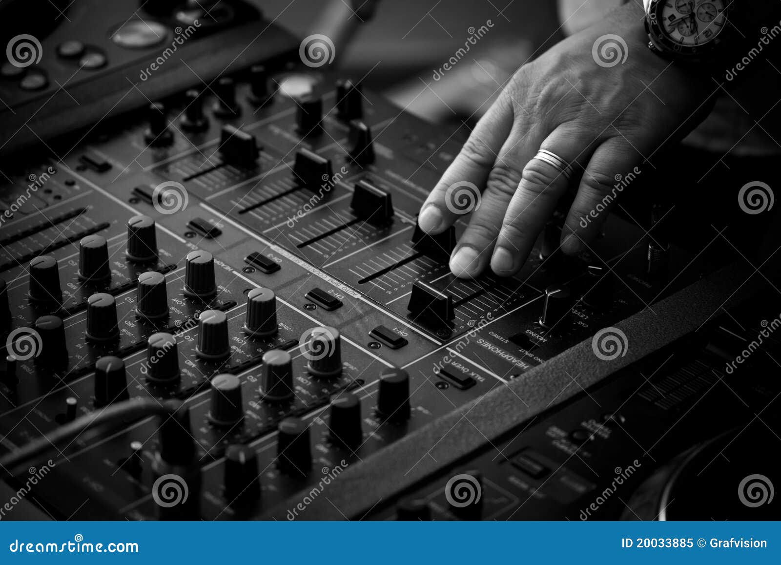 DJ playing music stock image. Image of stereo, electronics - 20033885