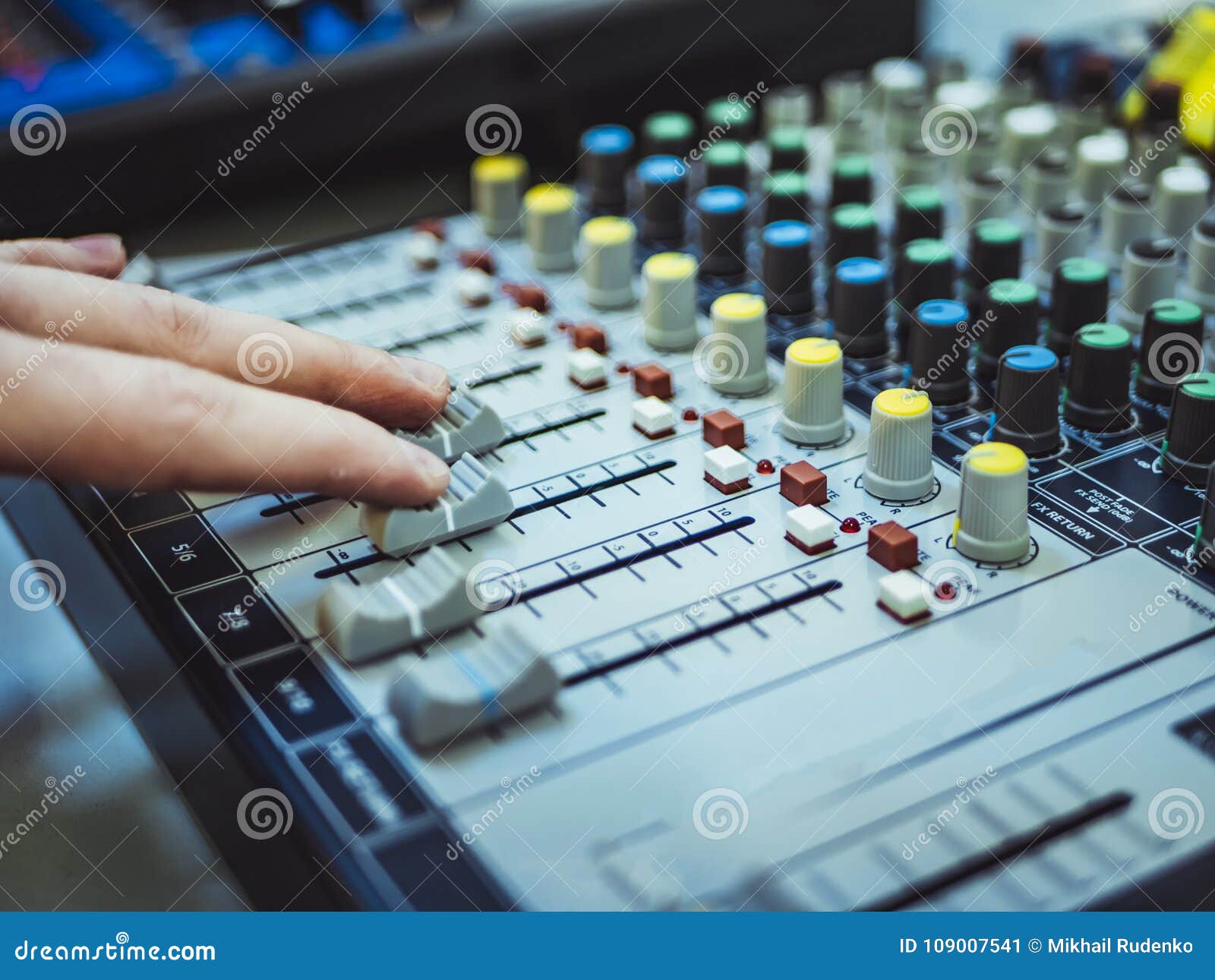 Dj Playing on Professional Mixing Controller Macro Shot Stock Image ...