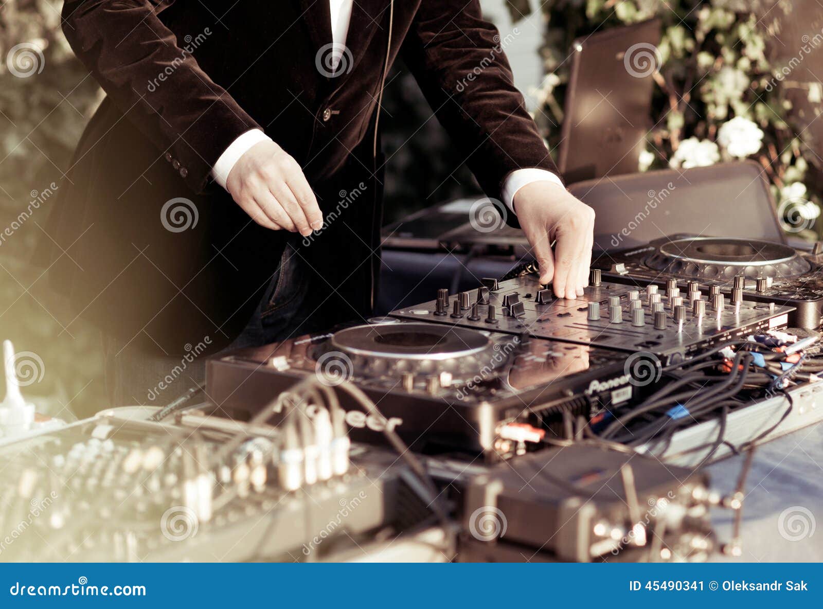 Dj Playing the Track in the Nightclub Stock Image - Image of ...