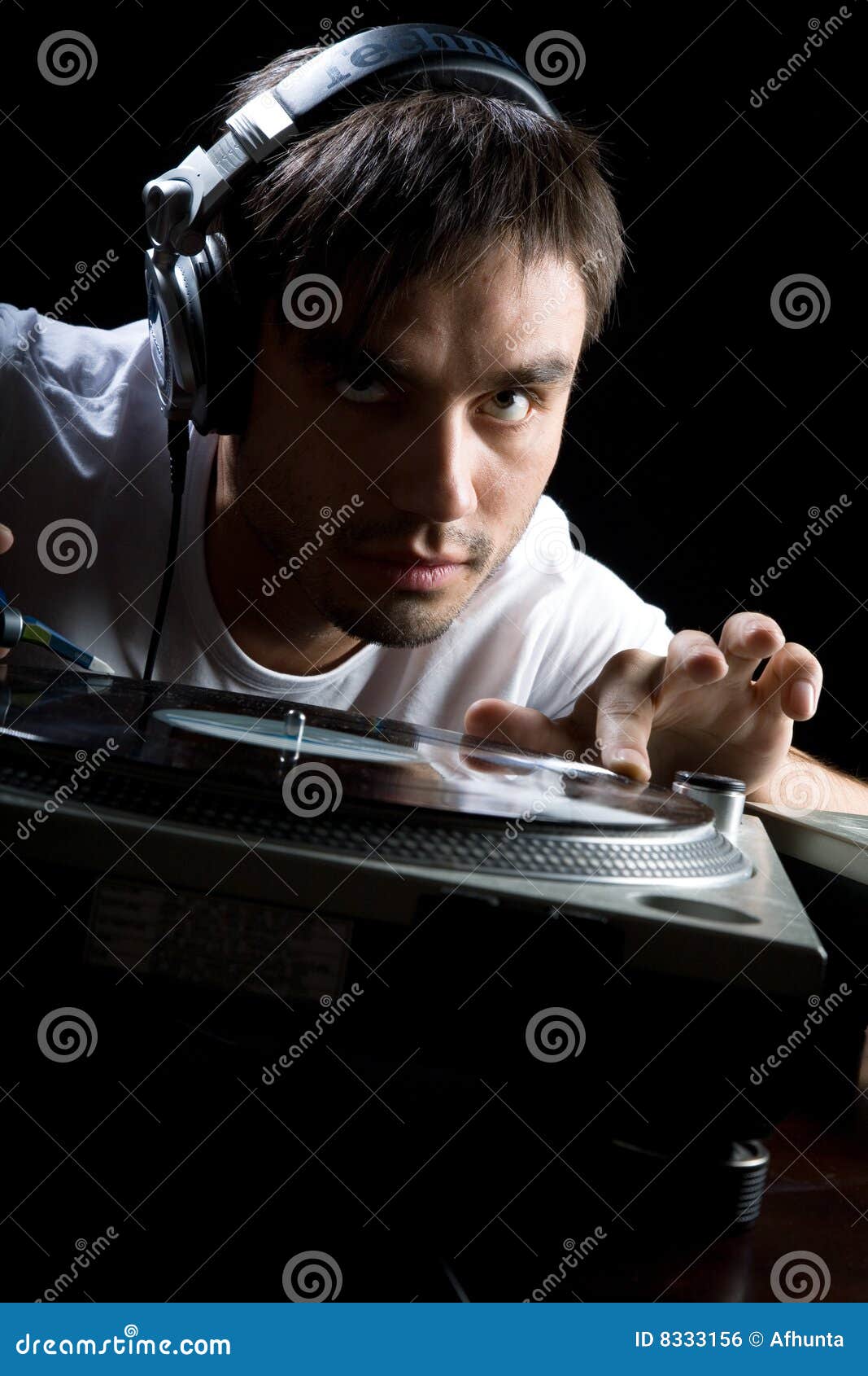 DJ plays set stock photo. Image of jockey, isolated, dancing - 8333156