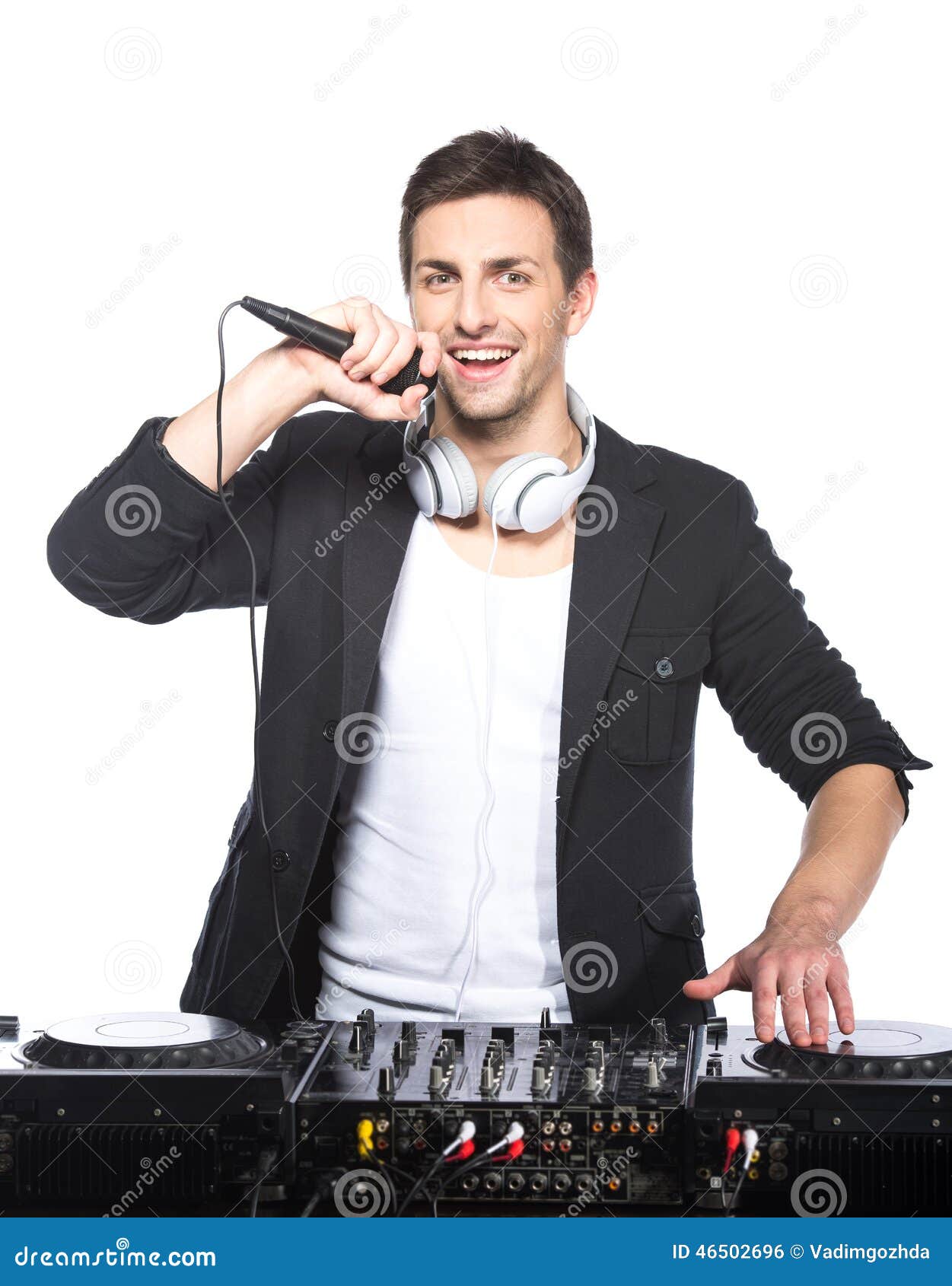 DJ stock photo. Image of adult, equipment, fashion, male - 46502696