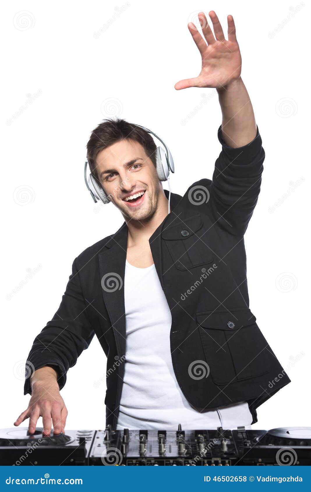 DJ stock photo. Image of black, disc, party, person, listening - 46502658