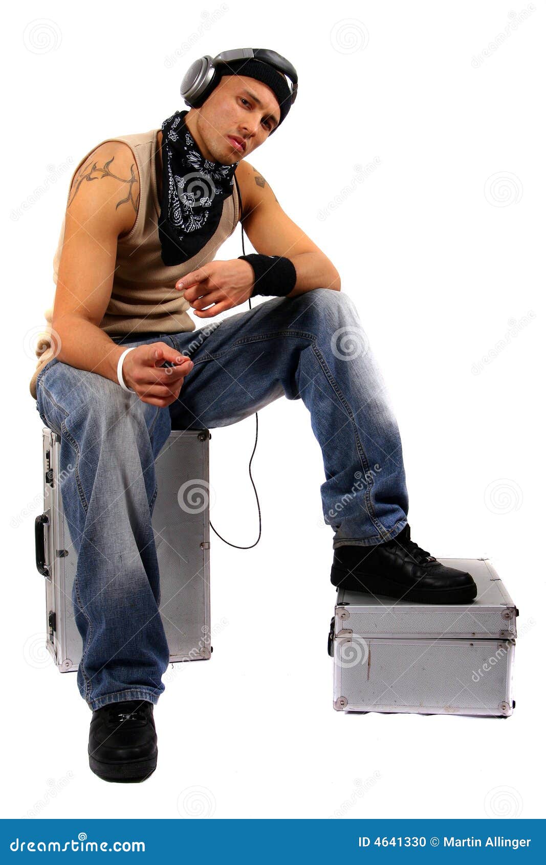 Dj is Posing stock photo. Image of expression, attitude - 4641330