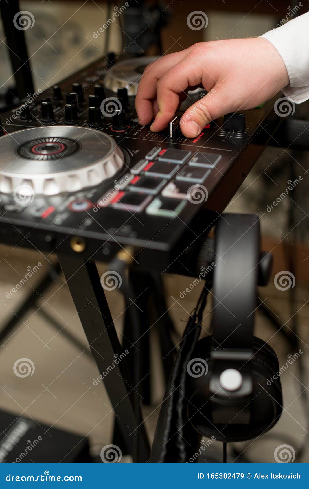 DJ Remote Control Light in the Concert Hall Stock Image - Image of desk ...