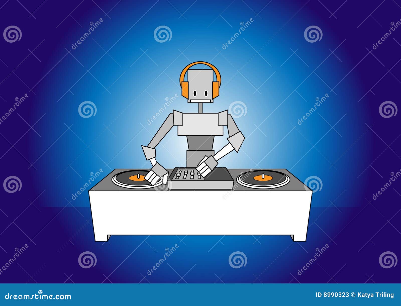 Dj robot stock vector. Illustration of funky, disco, music - 8990323
