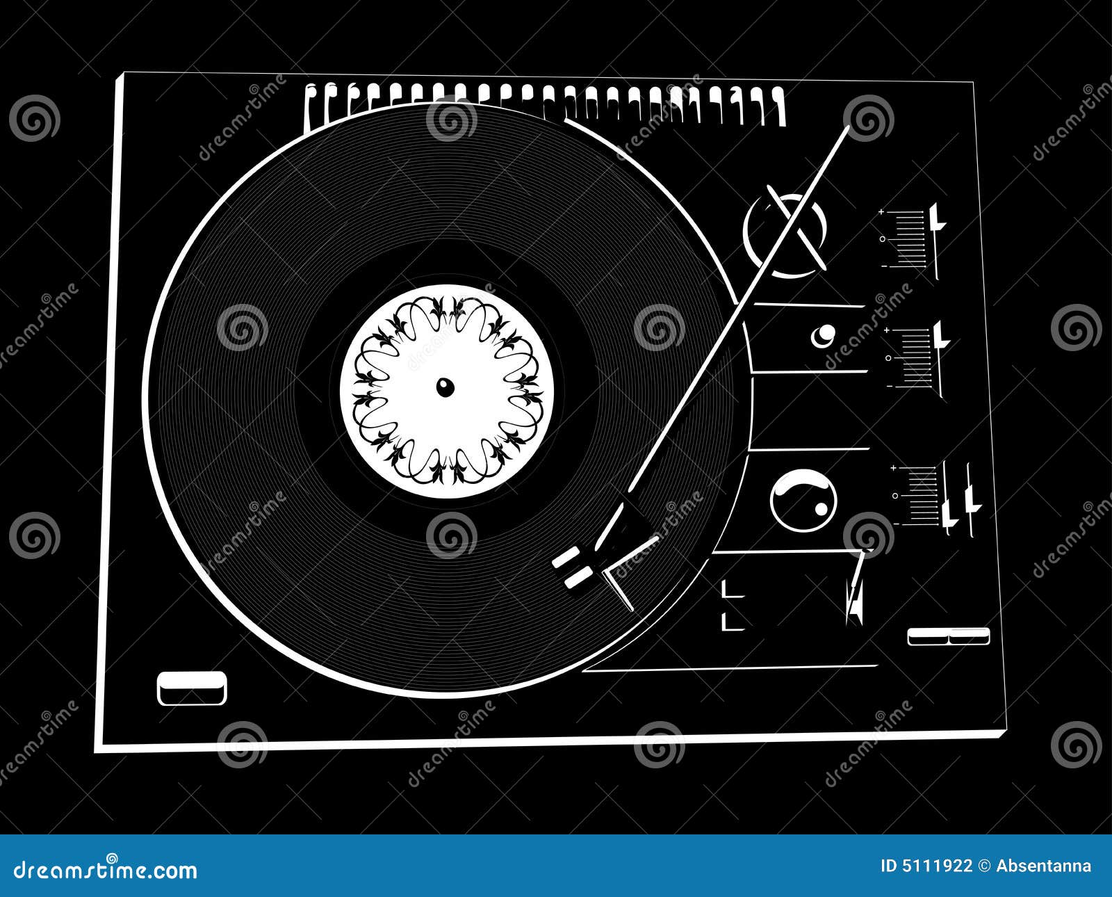 DJ s deck stock vector. Illustration of culture, disc - 5111922