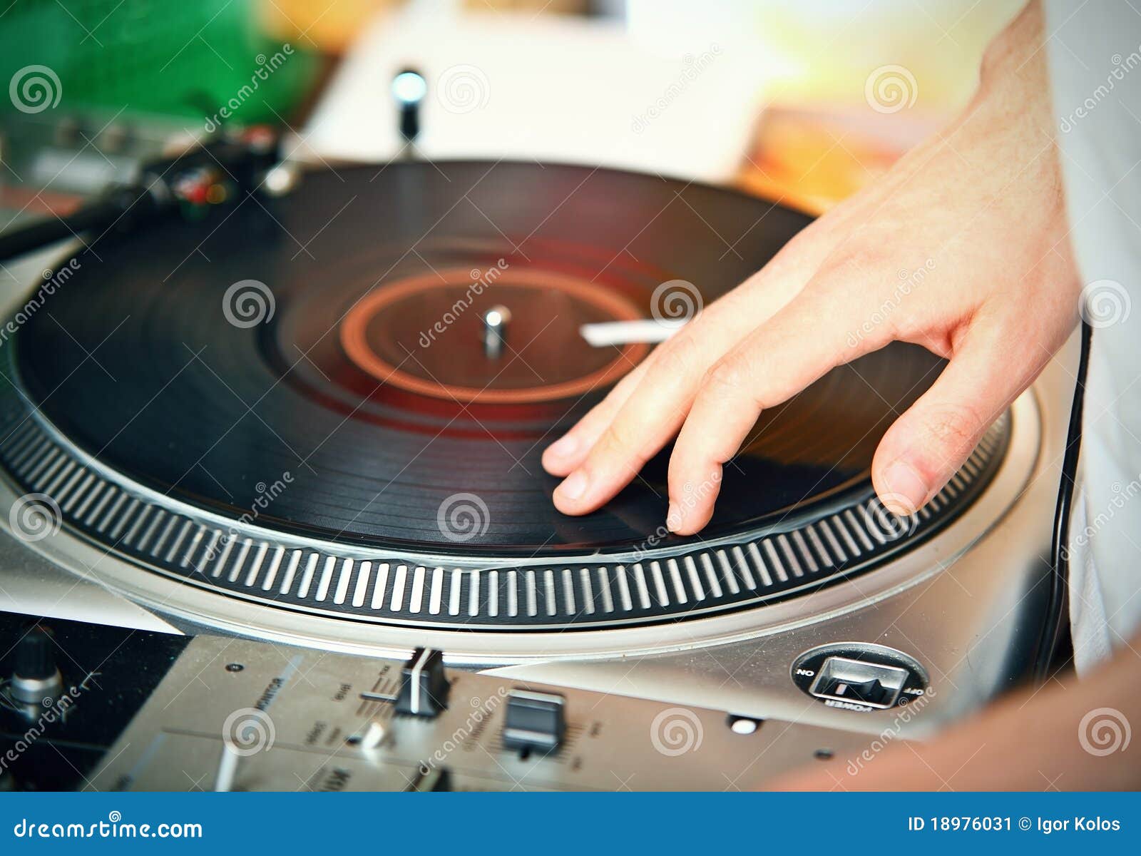 DJ s hand stock image. Image of audio, club, dance, black - 18976031