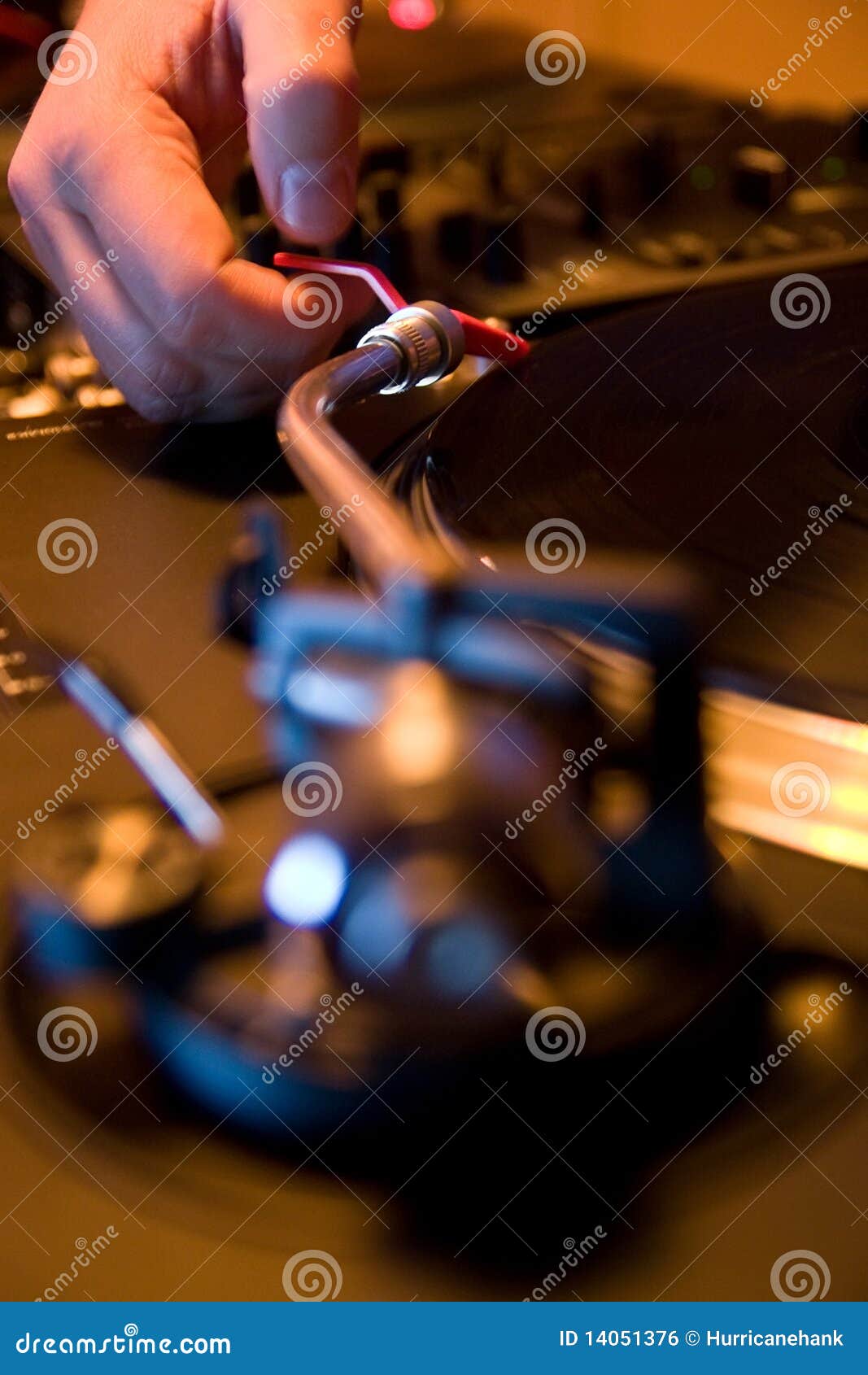 Dj S Hand on a Mixing Controller Stock Photo - Image of stereo ...