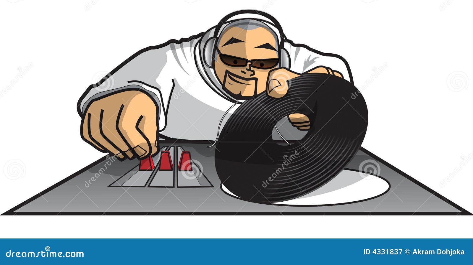 DJ Saka stock vector. Illustration of saka, beat, club - 4331837