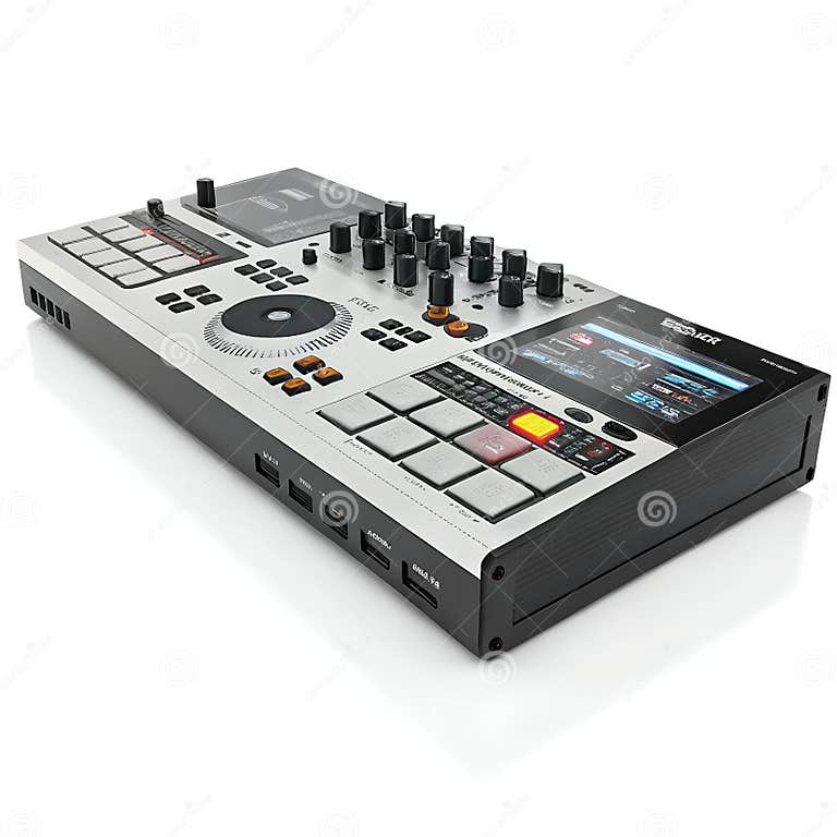 DJ Sampler Box Isolated on White Background Stock Photo - Image of ...