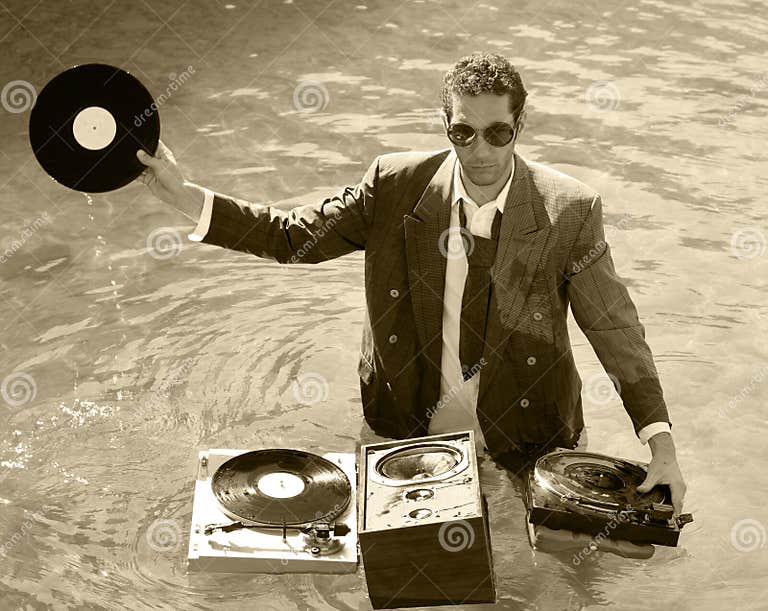 Dj in sea stock image. Image of plastic, entertainment - 3209439