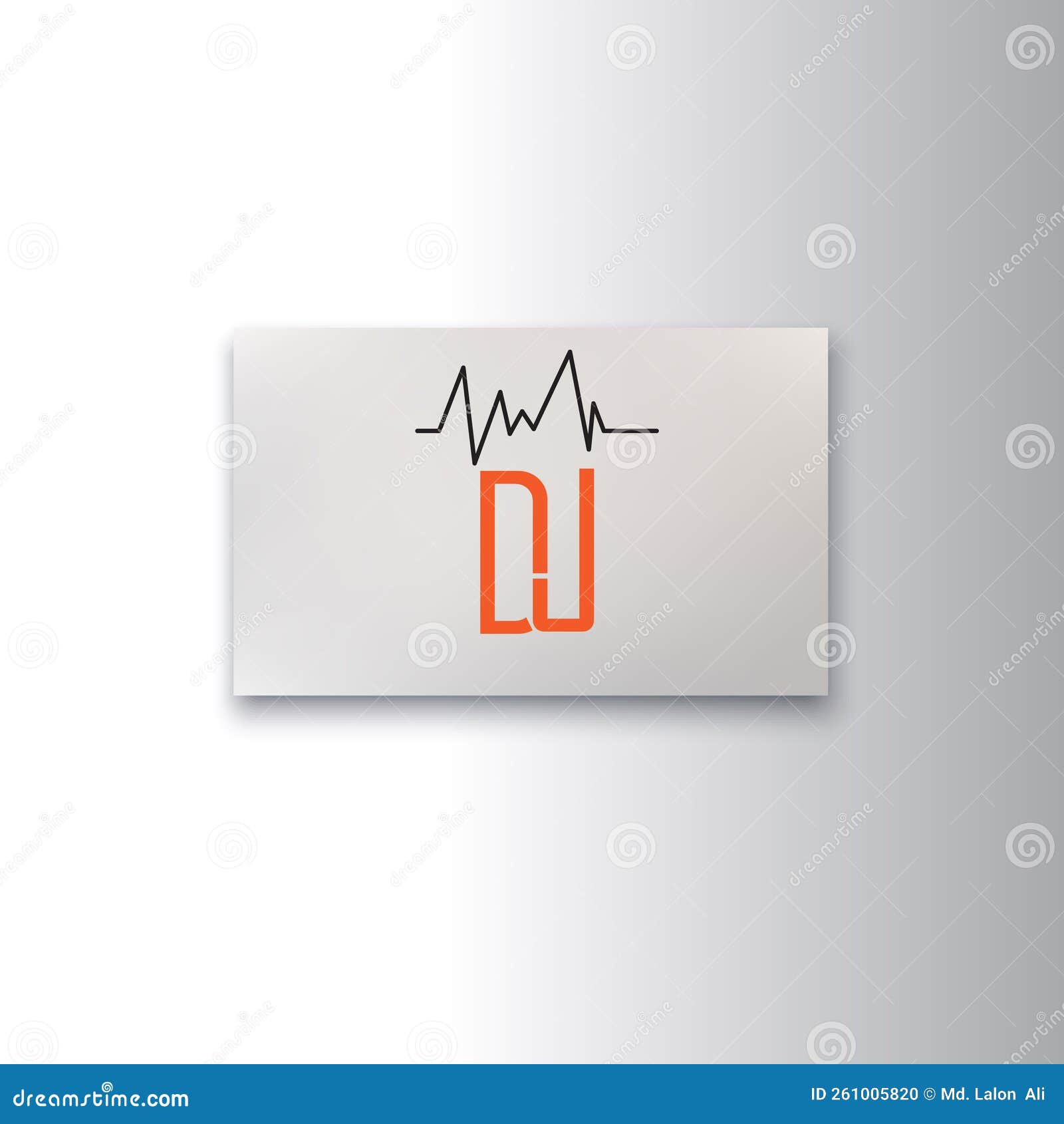 DJ Text Logo Design stock vector. Illustration of vector - 261005820