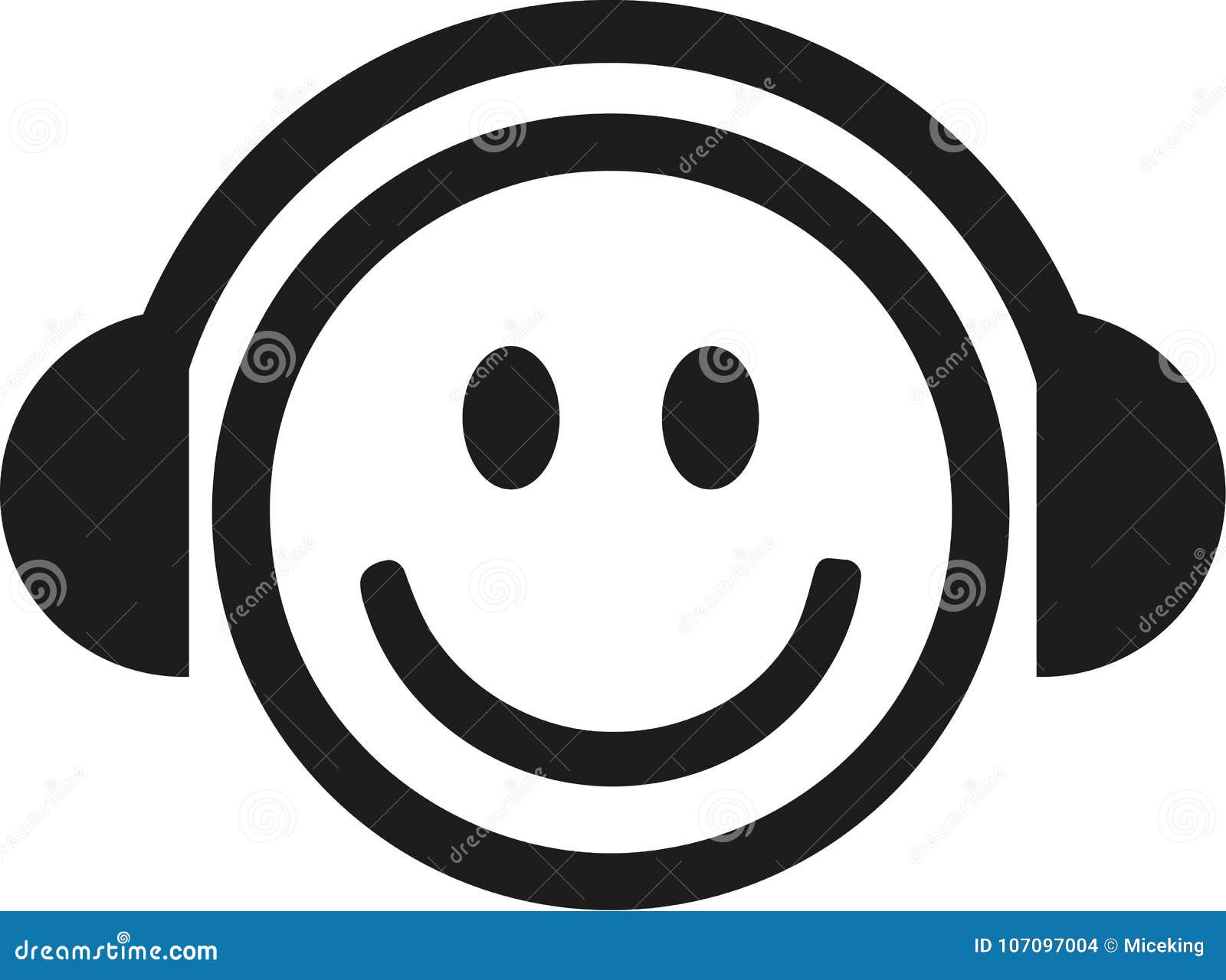 DJ smiley vector stock vector. Illustration of mixing - 107097004