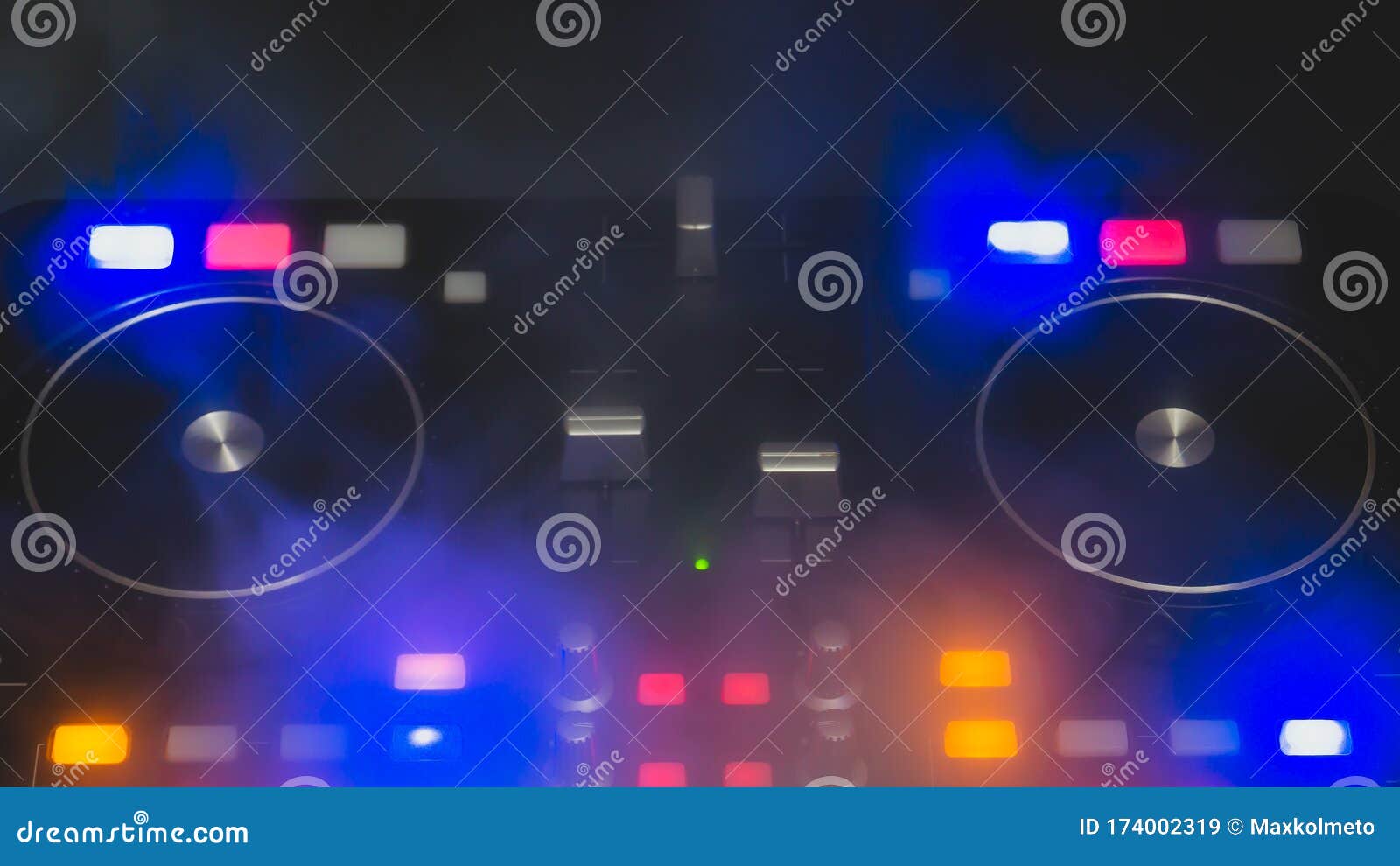 Dj Sound Mixer Controller with Knobs and Sliders. Audio Mixing Deck ...