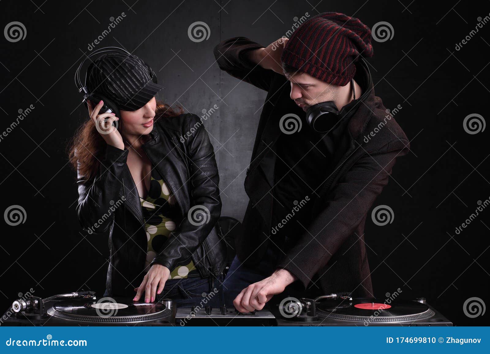 Dj Spinning the Decks at the Nightclub Stock Photo - Image of ...