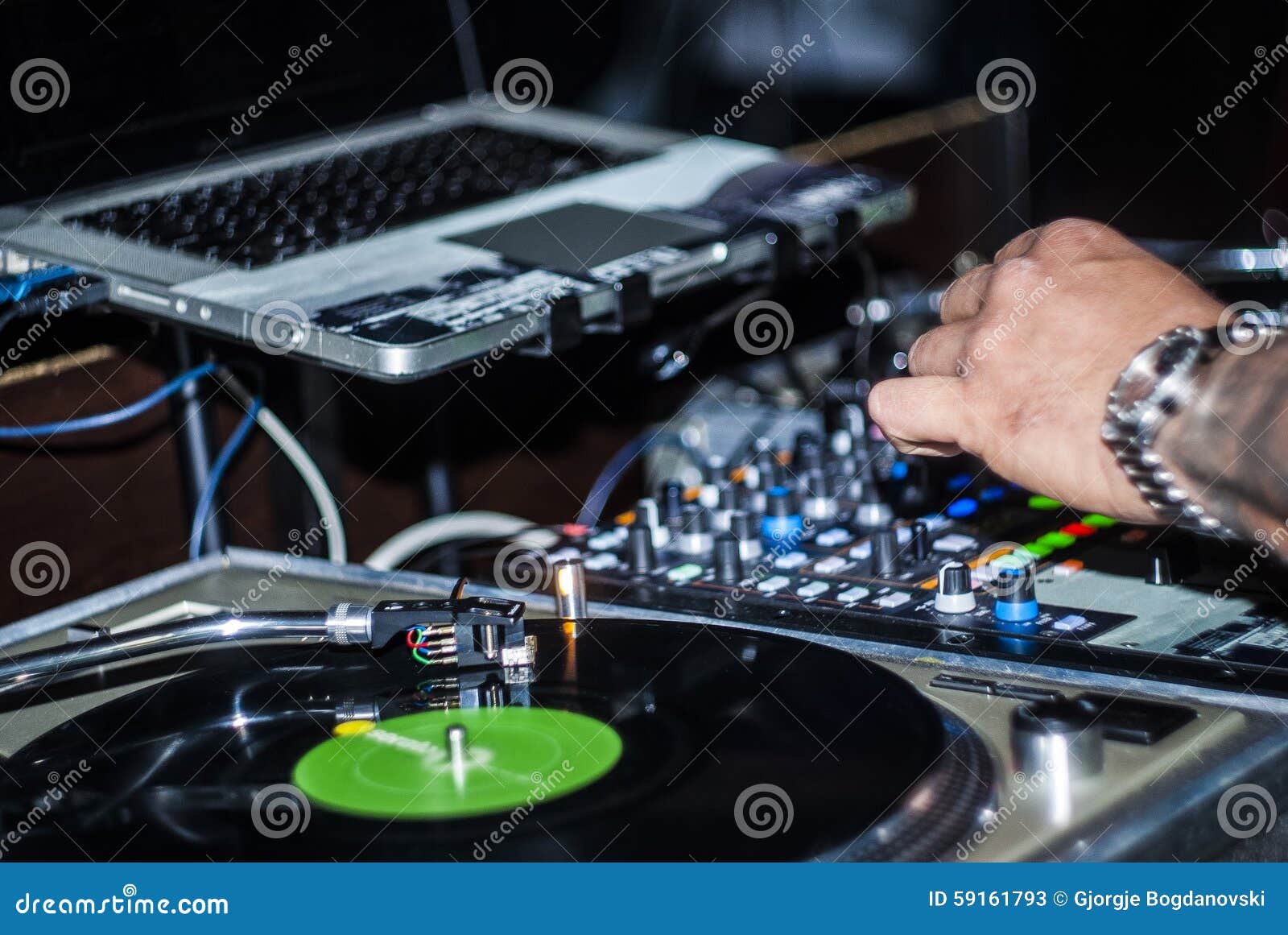 DJ start the music stock image. Image of goce, playing - 59161793