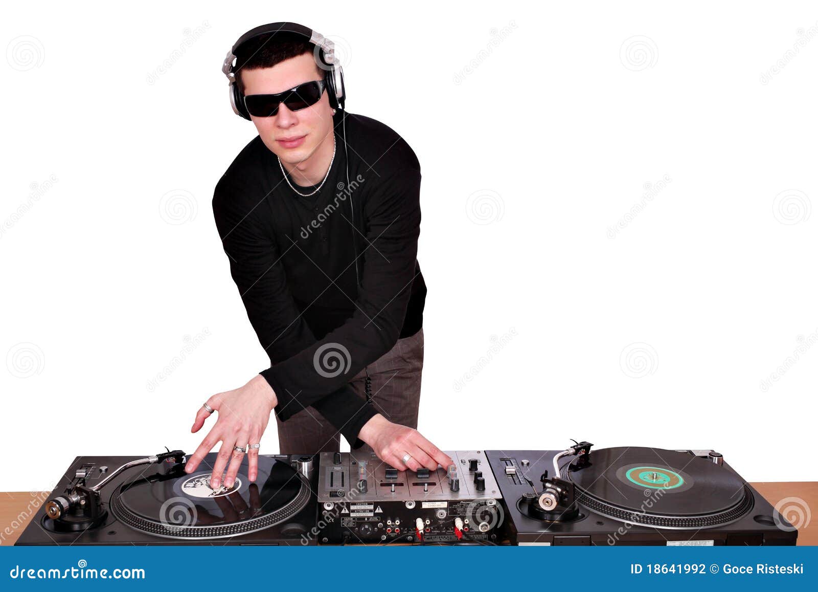 Dj with Sunglasses Play Music Stock Photo - Image of trance, sunglasses ...
