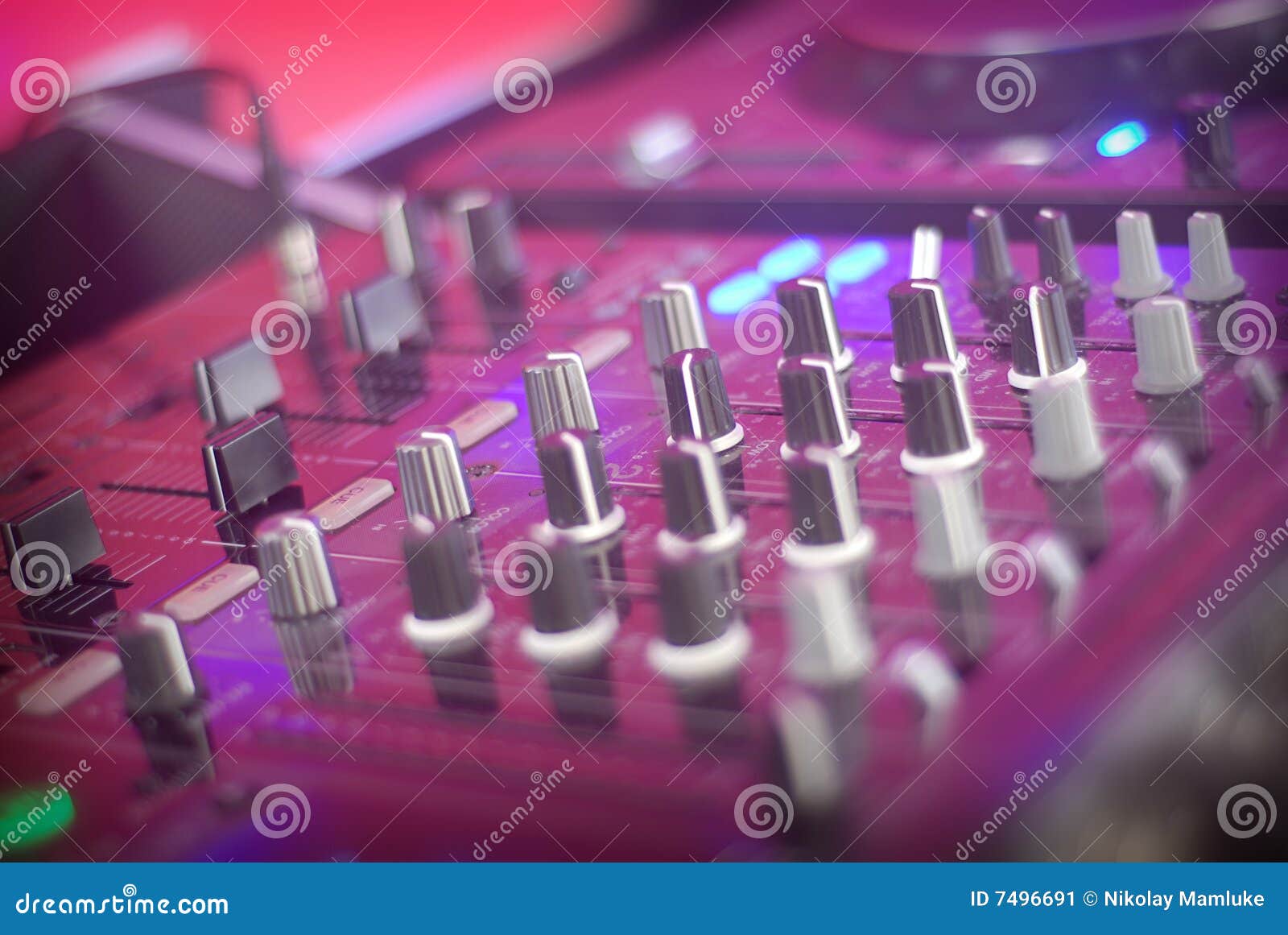 DJ Table detail stock image. Image of detail, dance, club - 7496691
