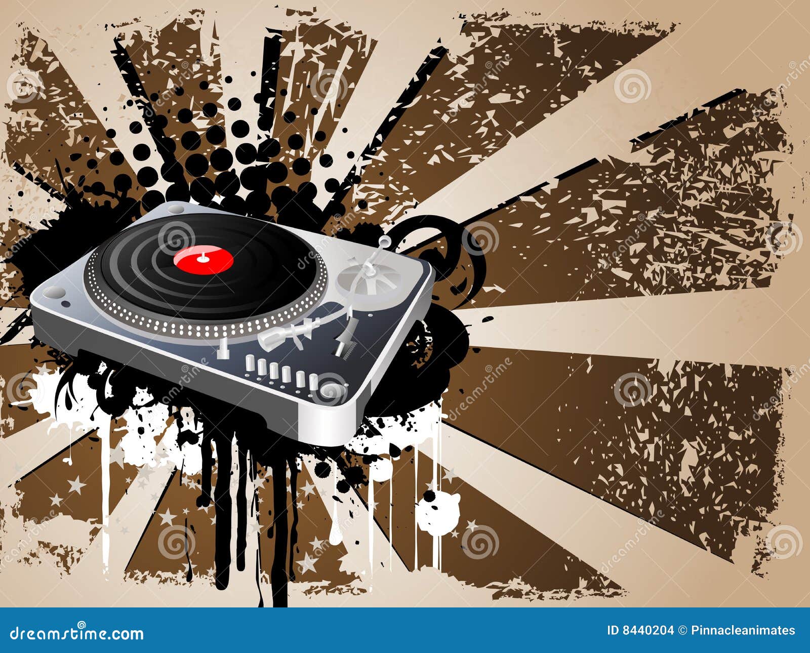 DJ theme design stock vector. Illustration of style, dirty - 8440204