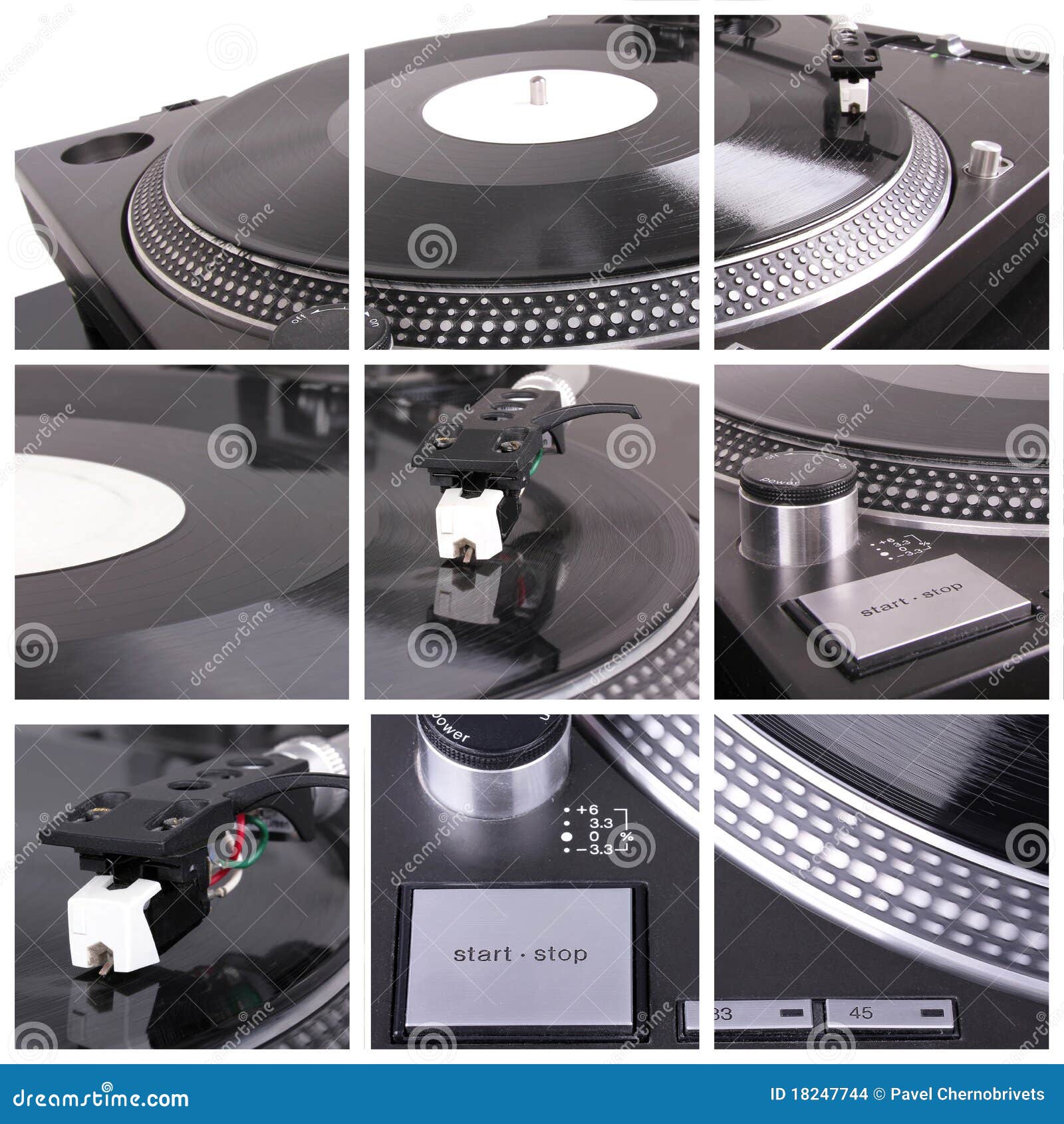 Dj tools collage stock photo. Image of deck, black, audio - 18247744