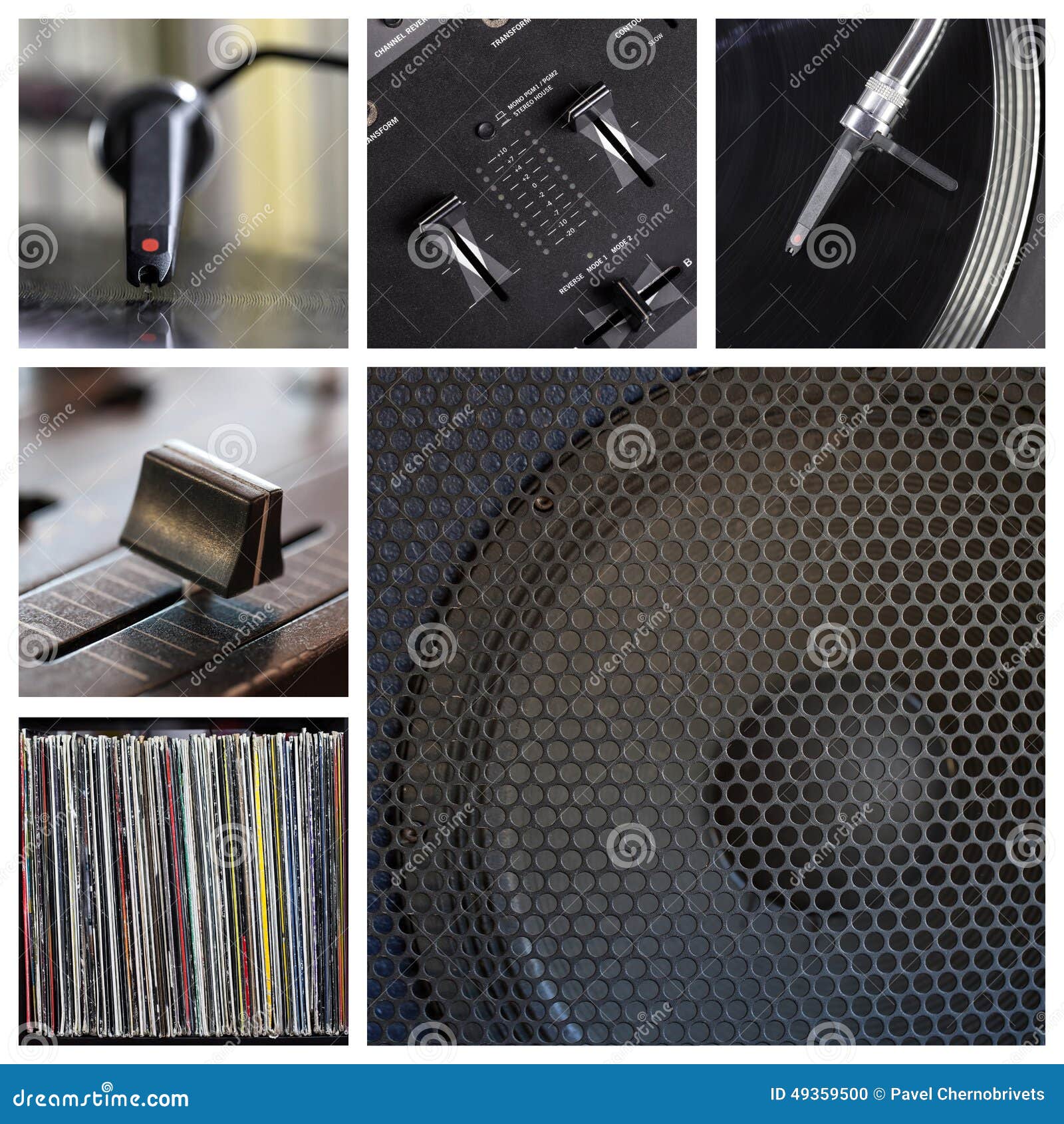 Dj tools collage stock photo. Image of clubbing, equalizer - 49359500