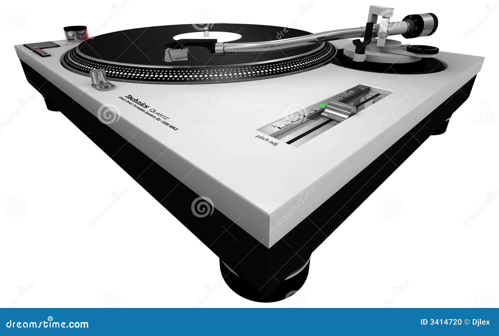 DJ Turntable 2 stock illustration. Illustration of rendering - 3414720