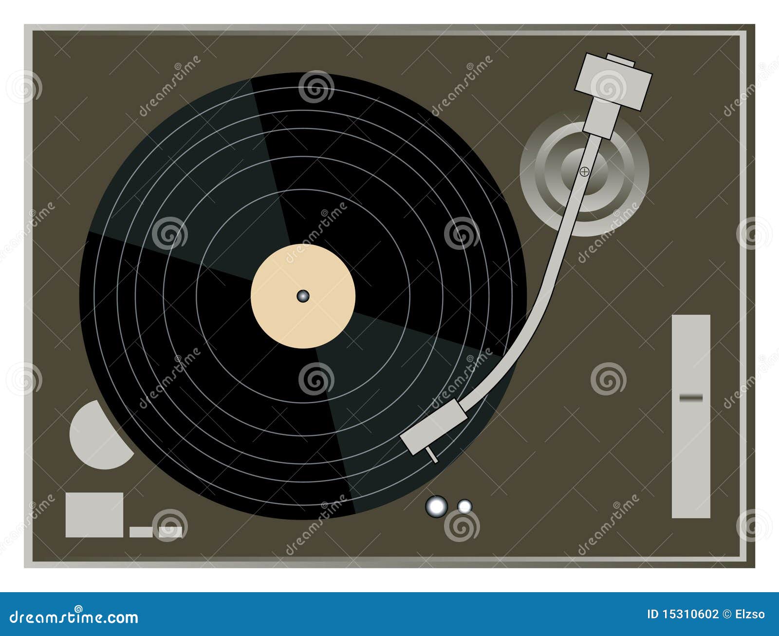 DJ Turntable Graphics stock vector. Illustration of rock - 15310602
