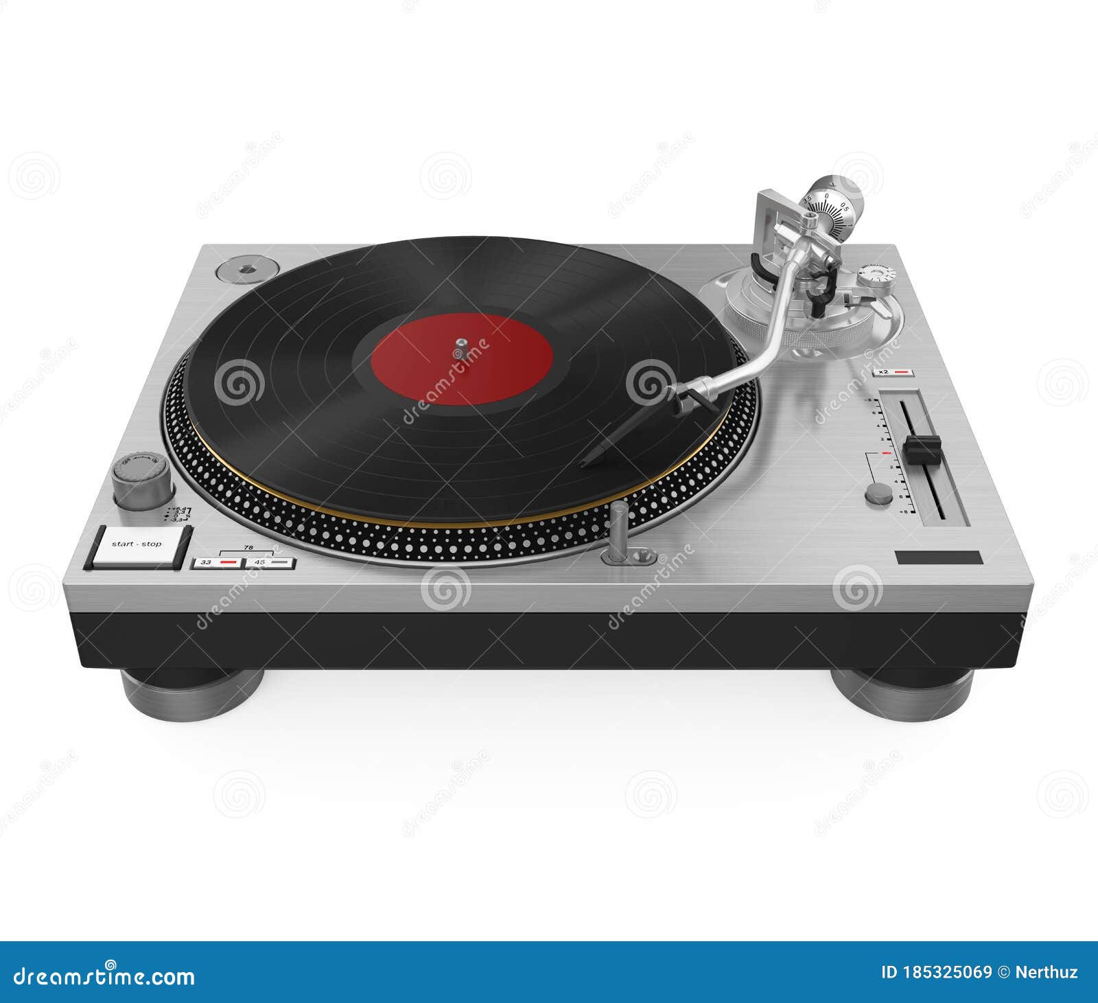 DJ Turntable Isolated stock illustration. Illustration of entertainment ...