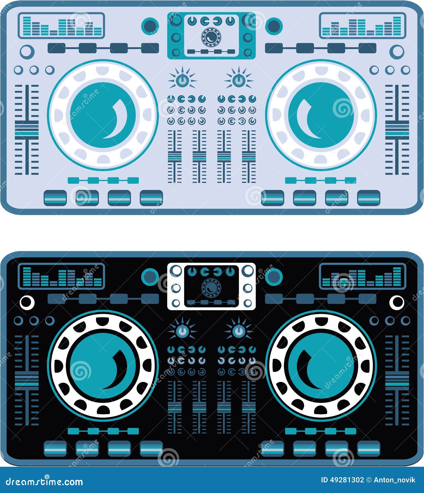 Dj Turntables Vector