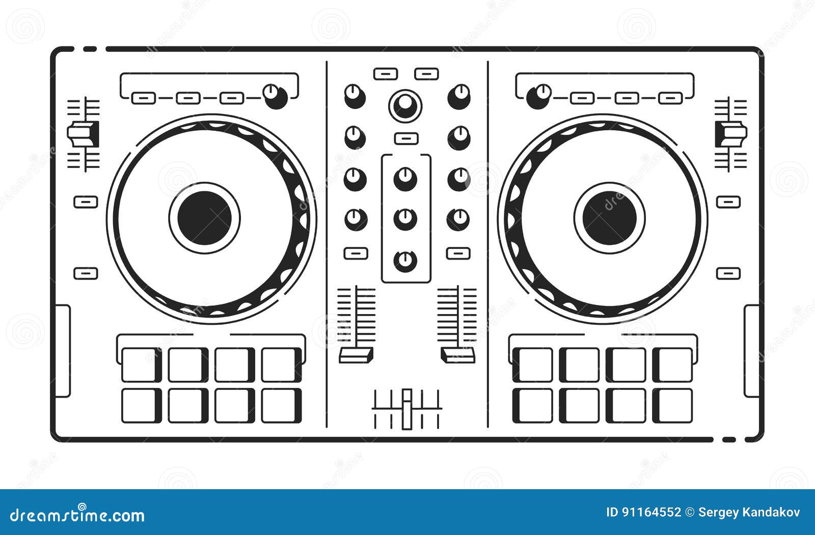 DJ Usb Controller stock vector. Illustration of graphic - 91164552