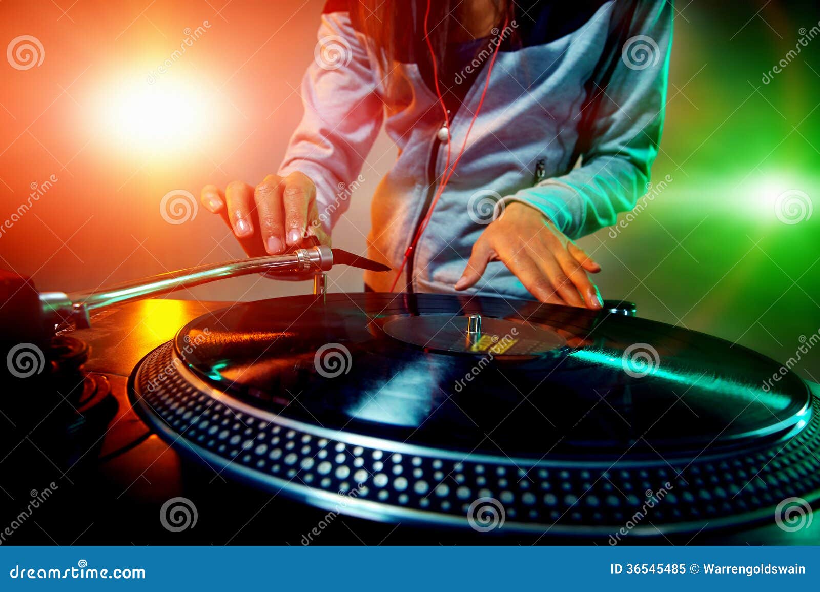 Dj using equipment stock image. Image of concert, control - 36545485