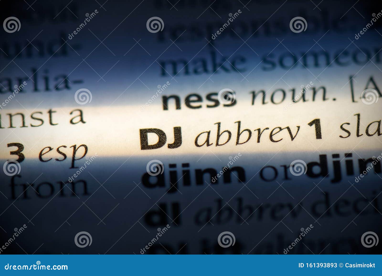Dj stock image. Image of education, meaning, concept - 161393893