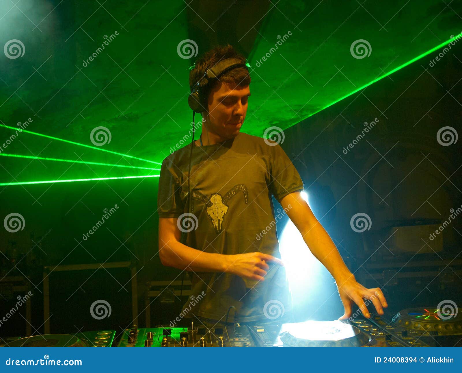 DJ at work stock photo. Image of control, audio, party - 24008394