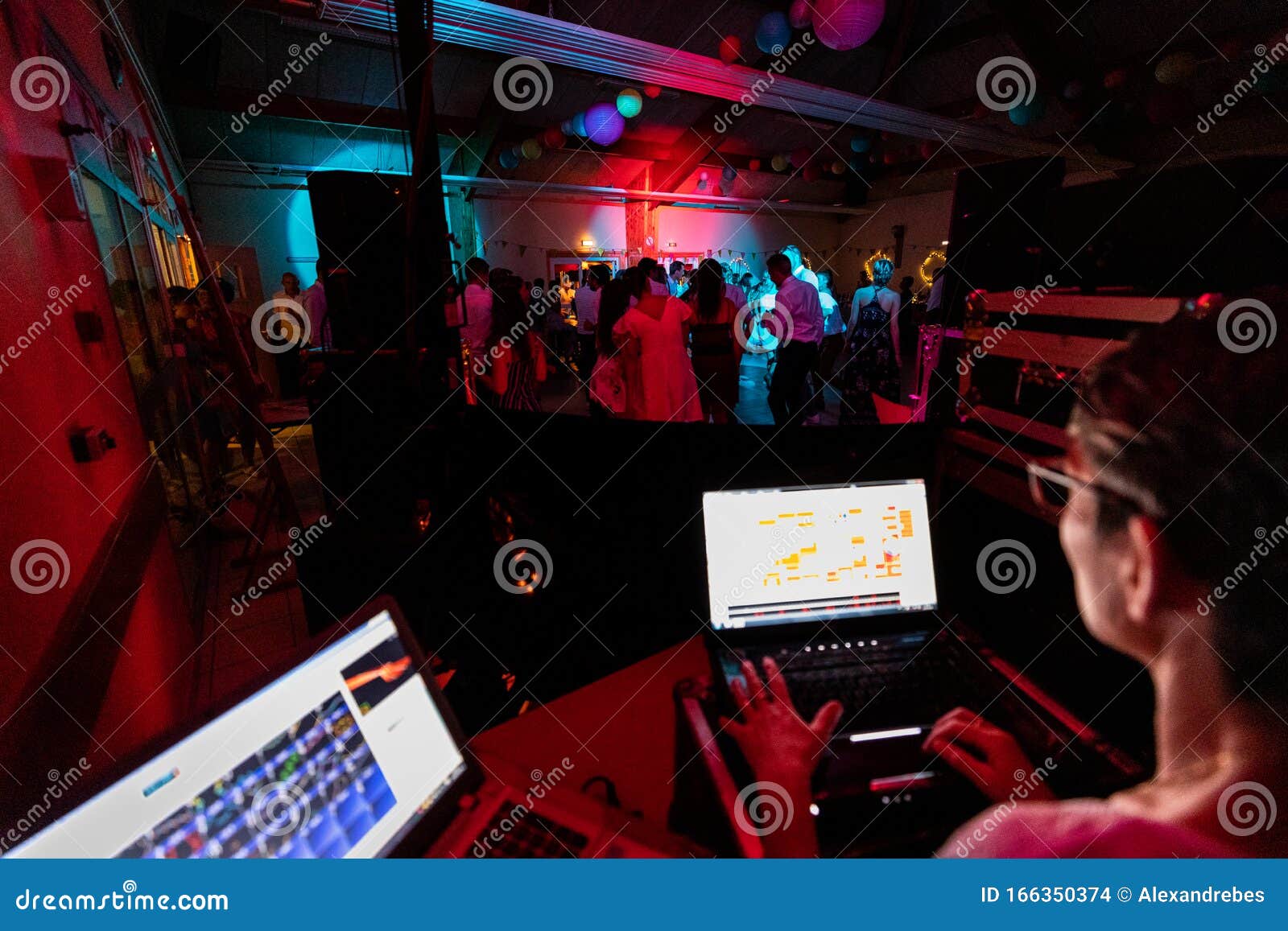 A DJ Working during a Party Editorial Stock Image - Image of night ...